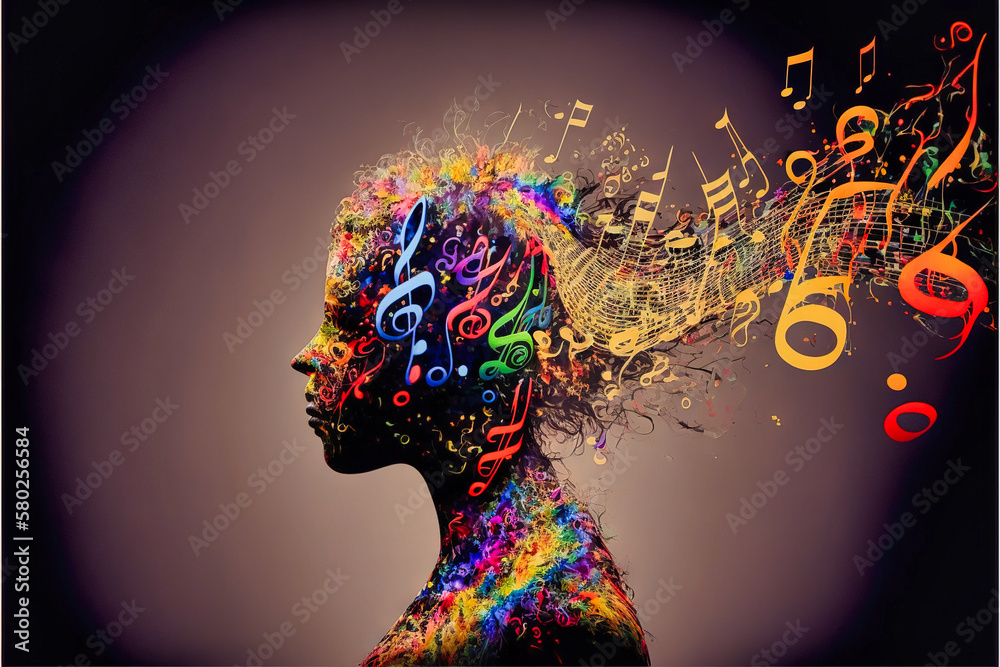 Music graphite poster, treble clef and notes. background, wallpaper ...