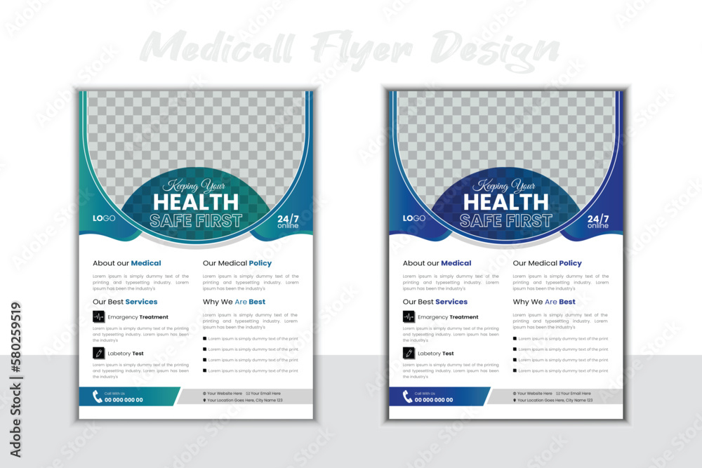 Medical Flyer Corporate Healthcare Flyer Template Organic & Geometric ...