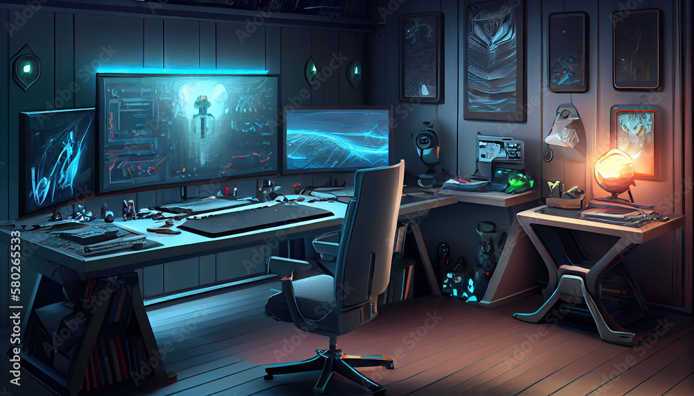 Computer table designed for gamers Built for Creativity: Business Room ...