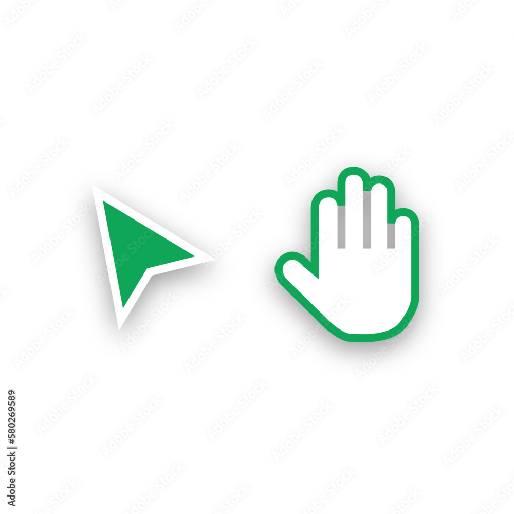 Figma vector arrow & hand icon, svg icon Stock Vector | Adobe Stock