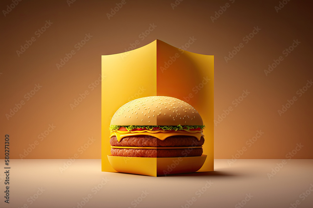 Burger Background Advertising Backdrop with empty copy space for text ...