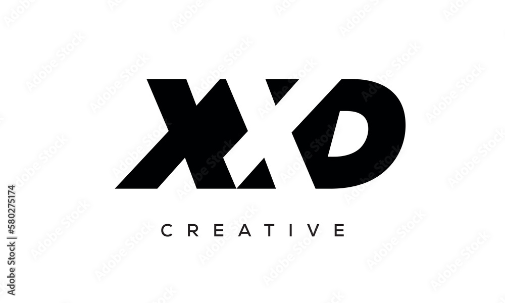 XXD letters negative space logo design. creative typography monogram ...
