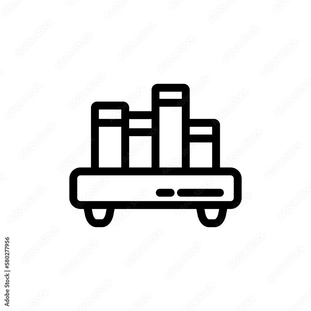 library bookshelf icon for app web logo banner poster icon -svg file ...