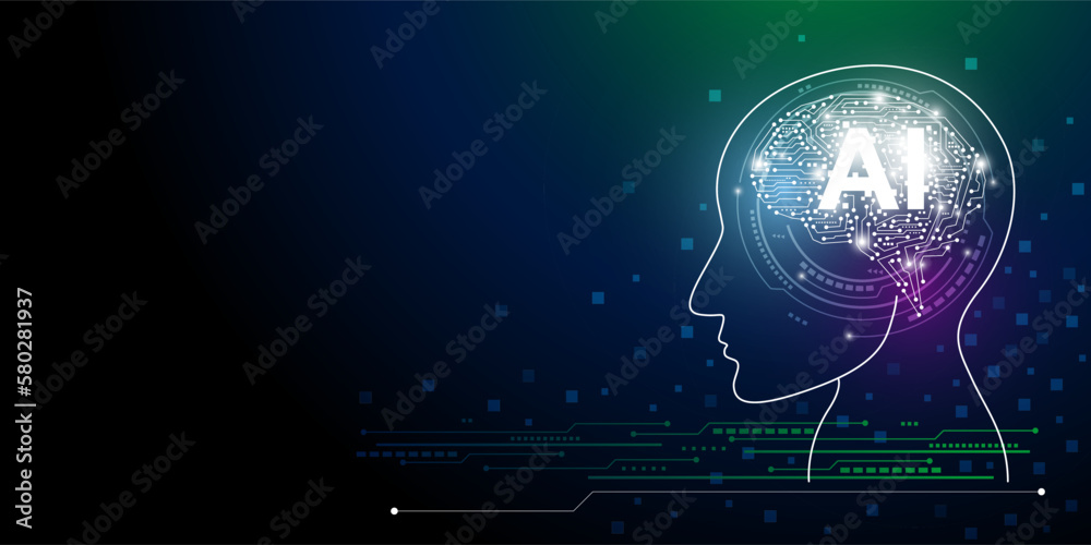 Ai technology artificial intelligence banner design vector illustration ...