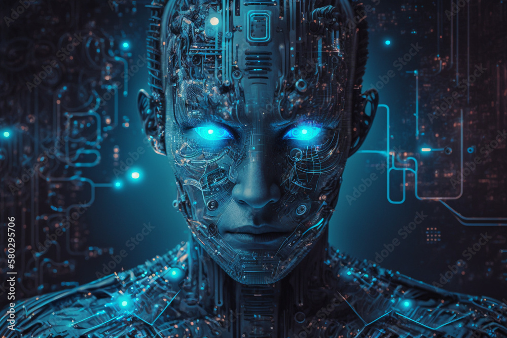 System Artificial intelligence , Technology smart robot application ...