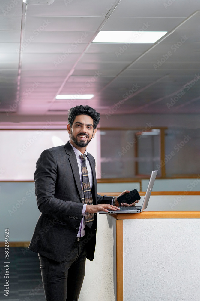 Indian Businessman With Laptop