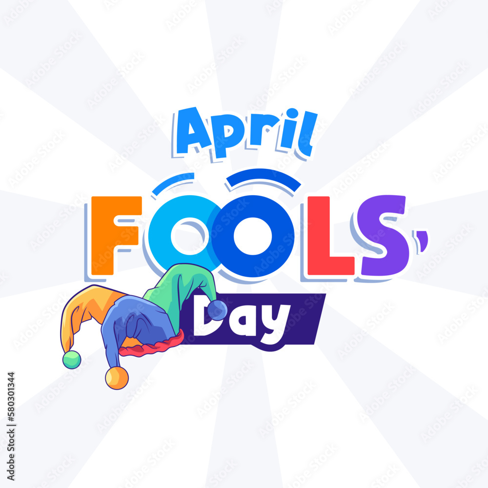 April Fools day celebration. April fun is full of jokes. Celebrate ...