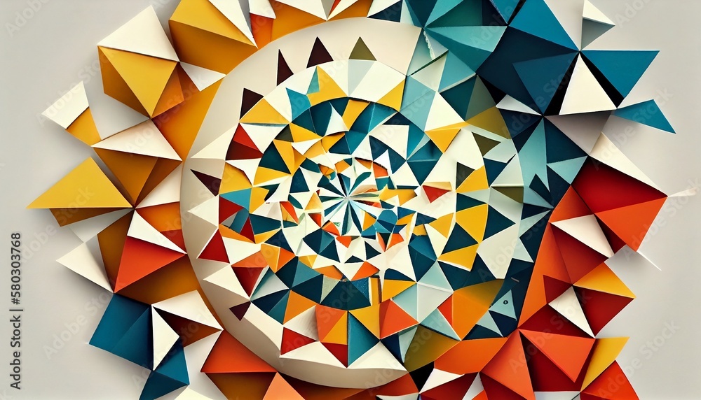 a circular pattern with a variety of different shapes, that interlock ...