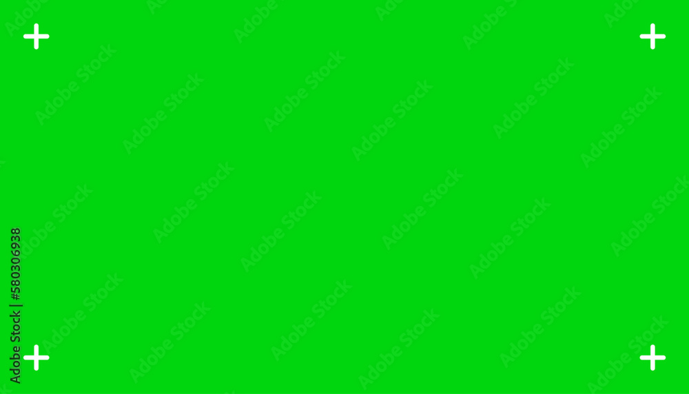 Green chroma screen background with tracking markers VFX motion, video ...