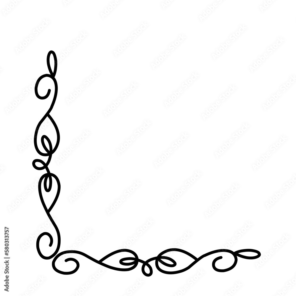 Simple Swirl Corner Borders