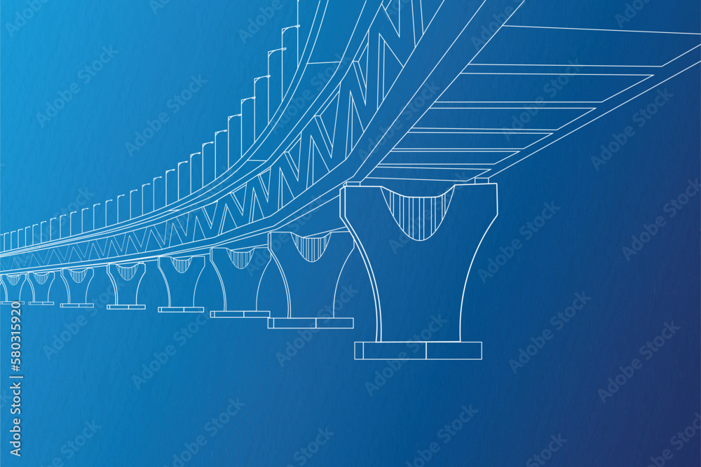Vector of bangladesh padma bridge line drawing illustration Stock ...