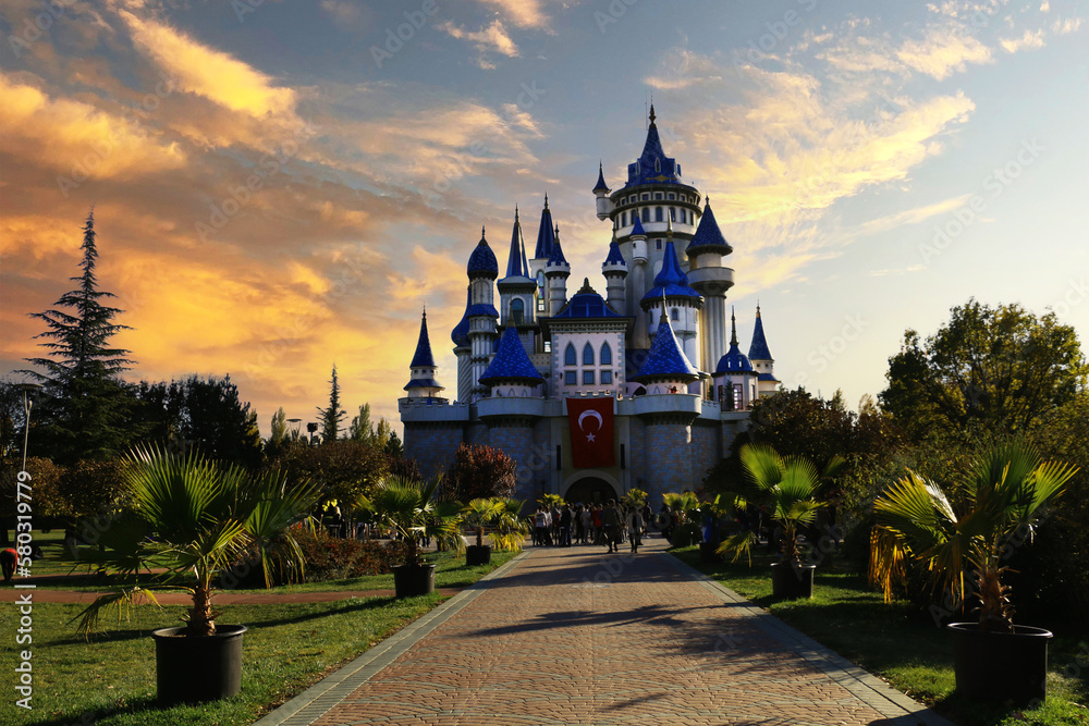 selective focus: Fairytale Castle in Sazova Park (Science Art and ...