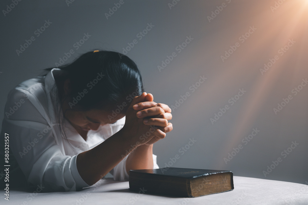 Woman Kneel In Prayer