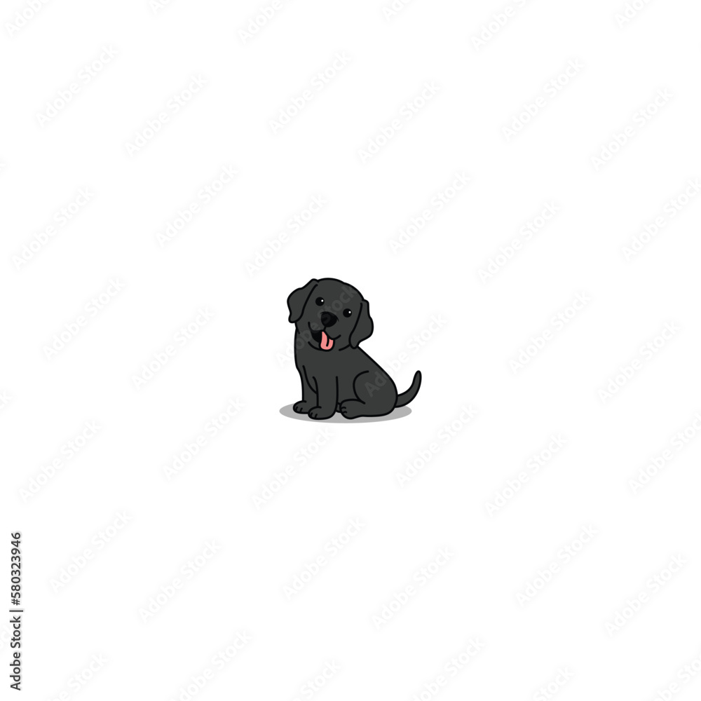 Cute Cartoon Lab Puppy
