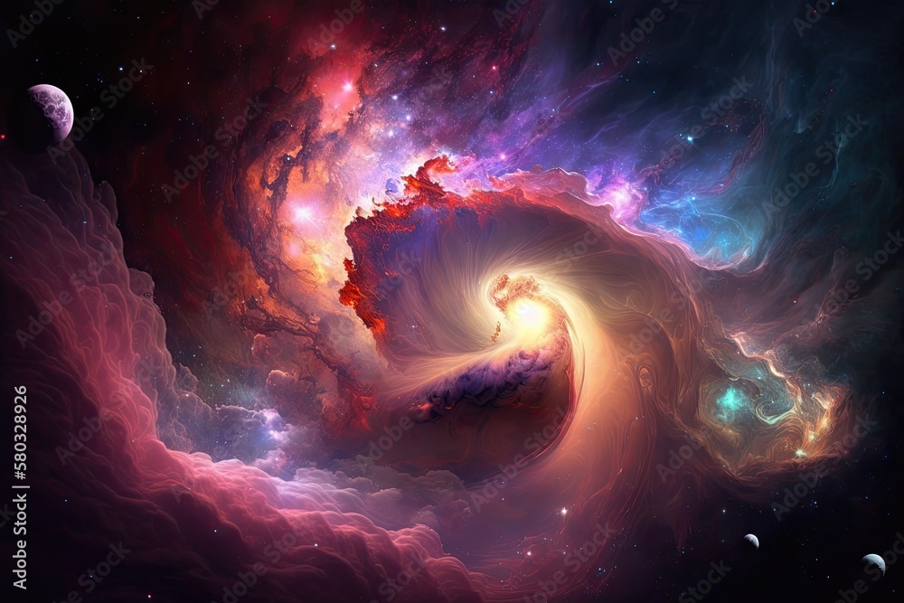 We can only deduce that the cosmos may have originated in a huge bang ...