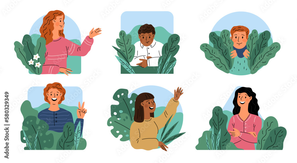 Guy Peeking Over Bushes