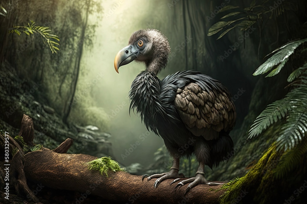 realistic photo of Dodo bird in the jungle, generative ai Stock ...