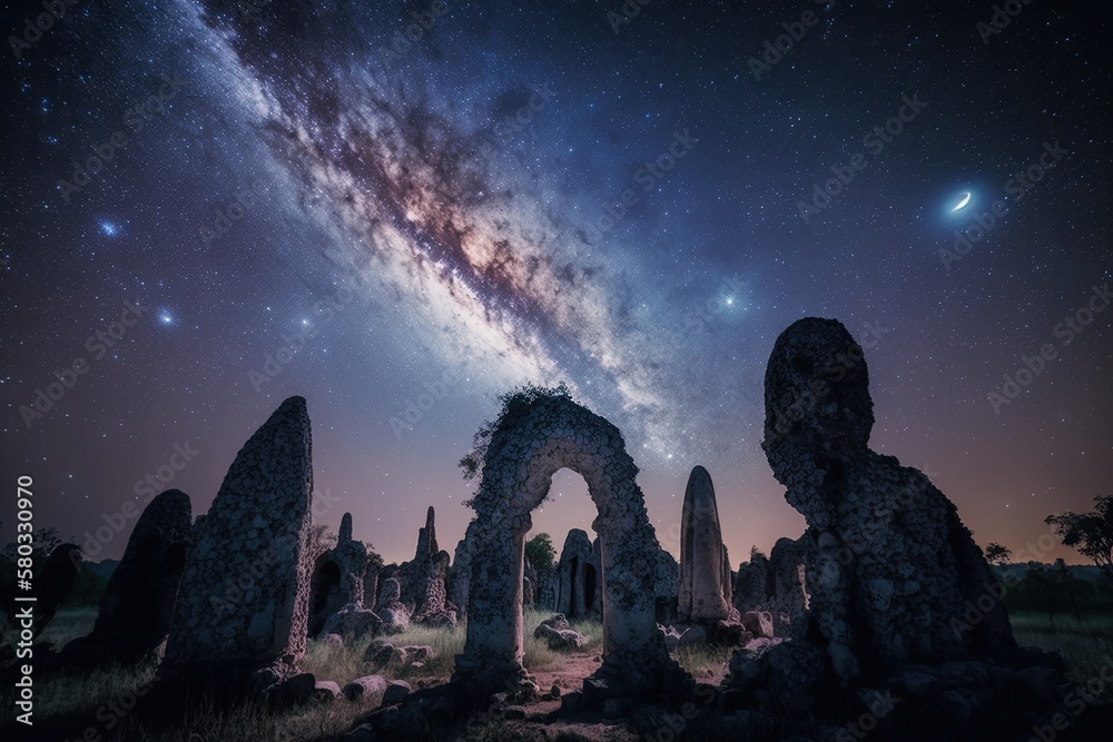 Long exposure shot of the well visible milky way galaxy taken in ...