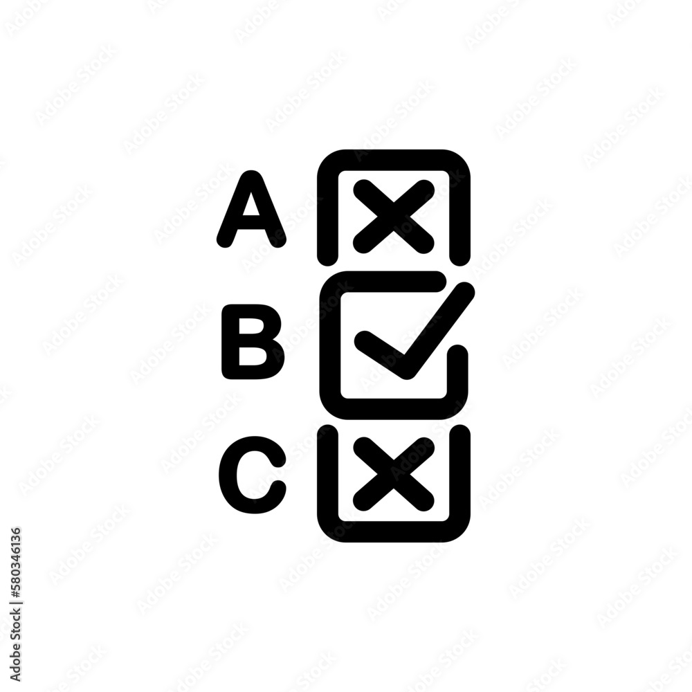 choice icon checklist, tick for app web logo banner poster icon - SVG ...