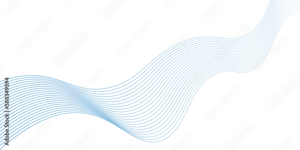 Abstract White and blue wavy lines and geometric design and modern grid ...