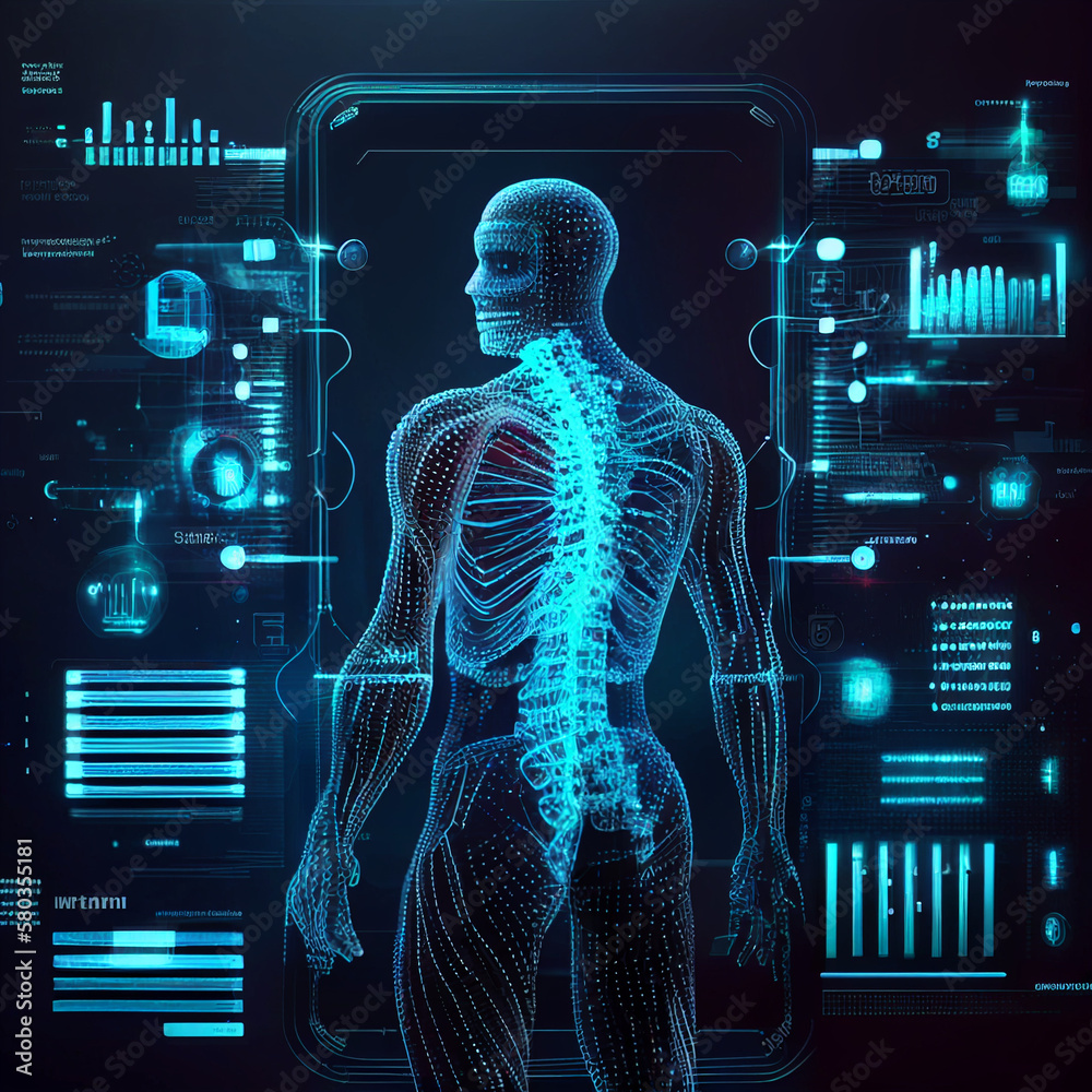 Computing electronic medical record. DNA. Digital healthcare and ...