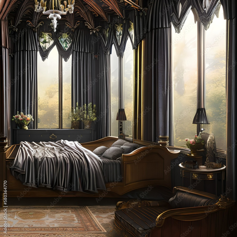 Gothic Victorian Style Bedroom