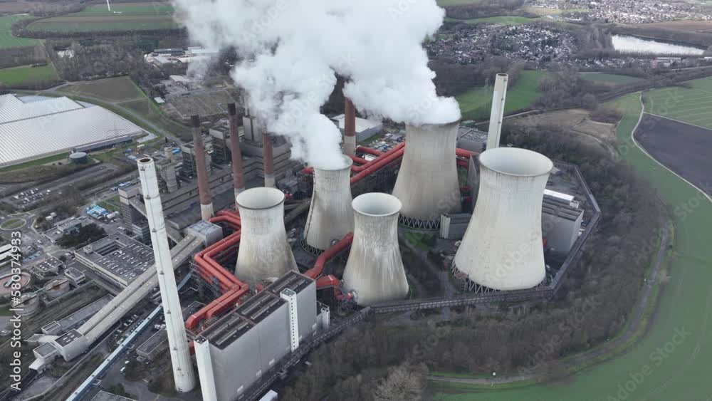 An impressive aerial view of the Neurath power station, one of the ...