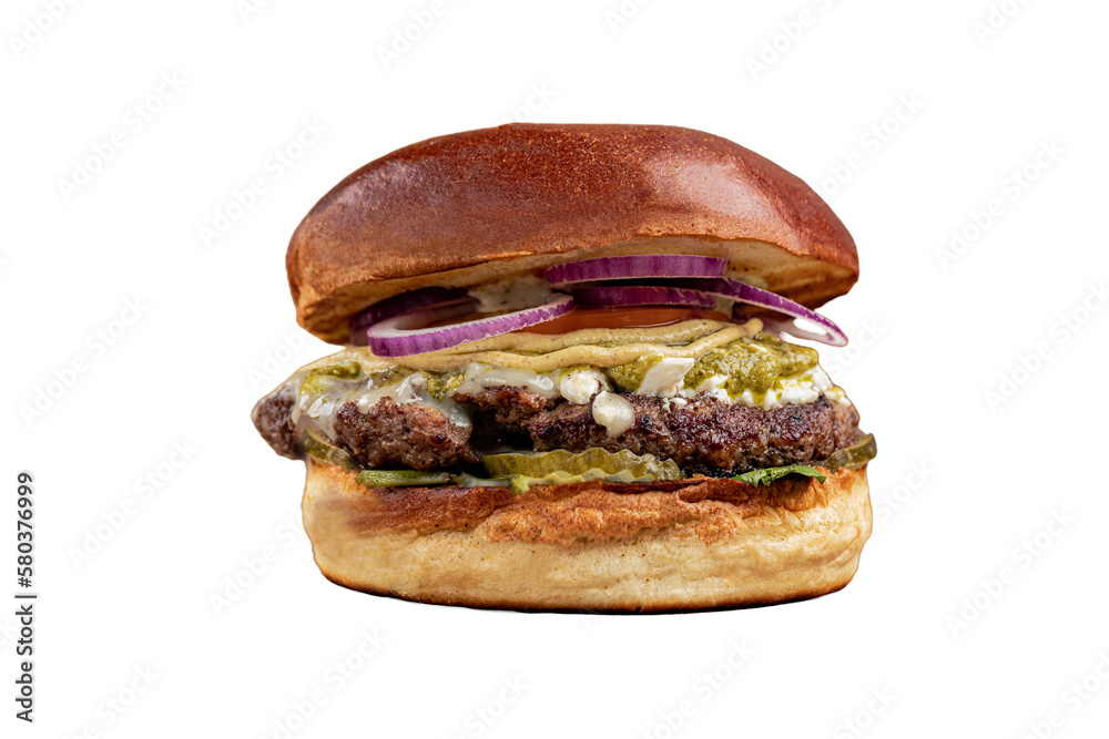 Cheesy Burger Delight on a Plate Grilled to Perfection Burger Bliss ...