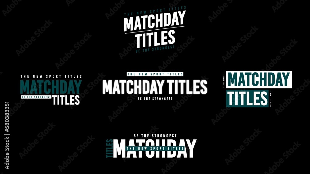 Sport Titles Stock Template | Adobe Stock
