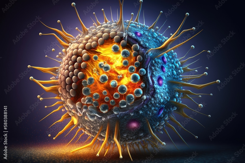 The attack of foreign and unhealthy cells on healthy cells, the spread ...