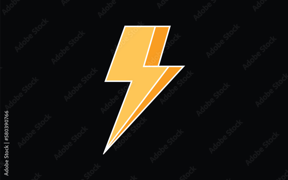 Simple pictogram illustration of lightning, lightning vector icon ...