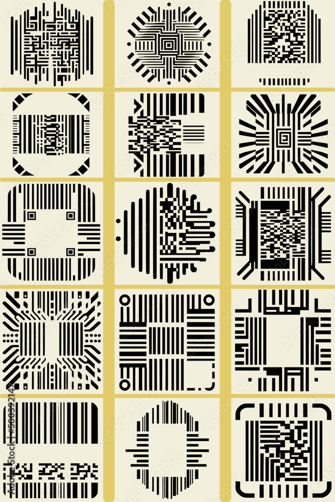Vector QR Code and Barcode Mega-Set (15 works) for Business and ...