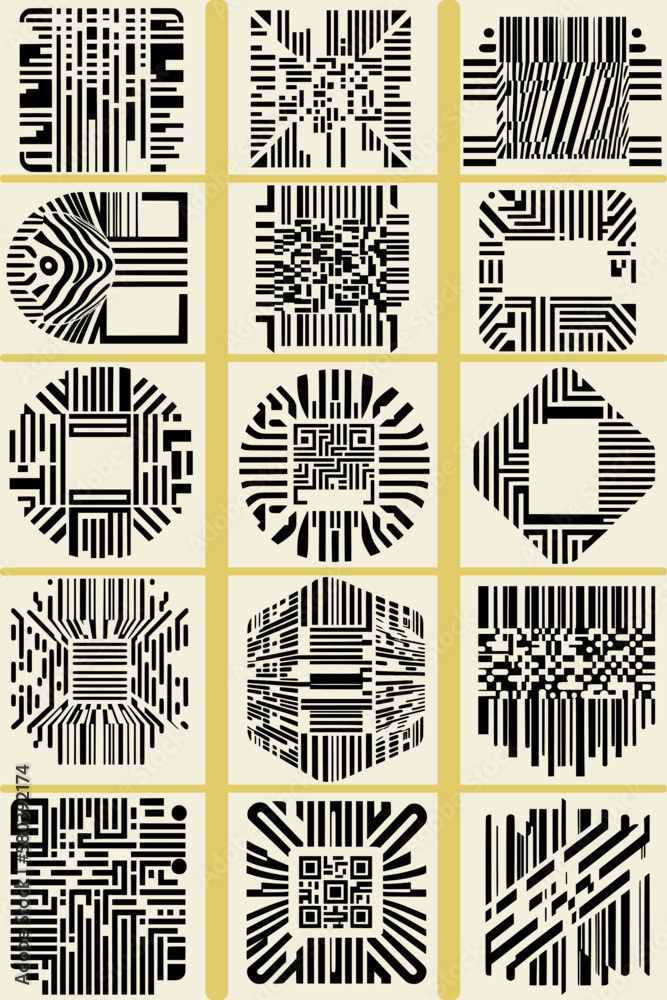 Vector QR Code and Barcode Mega-Set (15 works) for Business and ...