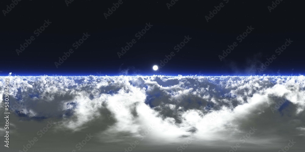 Panorama of clouds, HDRI, environment map , Round panorama, spherical ...