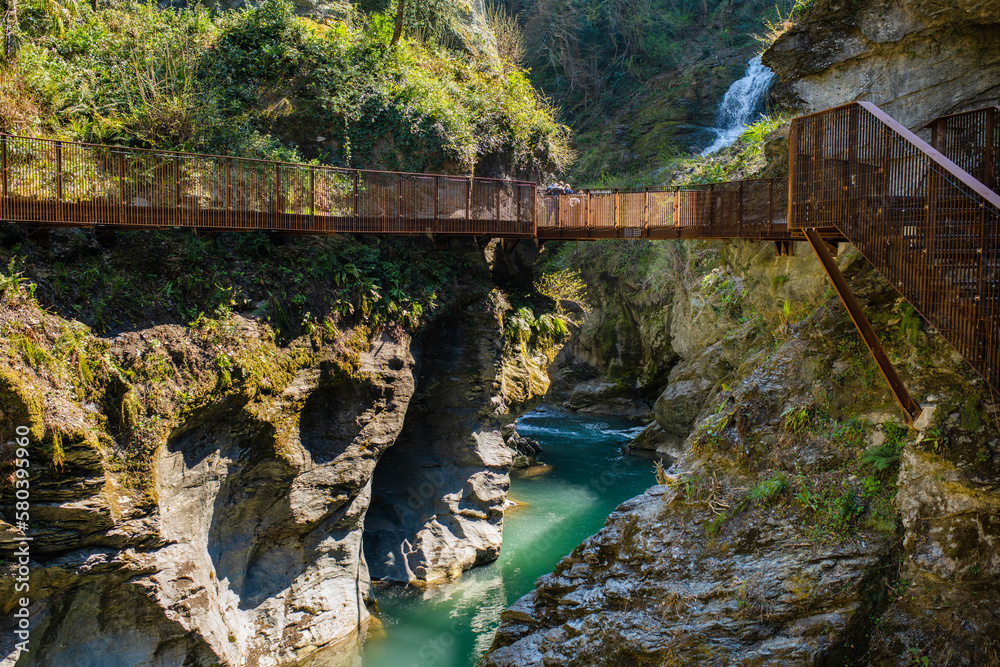 Orrido di Bellano, natural gorge created by the erosion of Pioverna ...