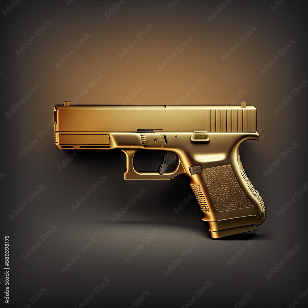 Pistol Gold Style - Handguns Backgrounds Series - Golden Gun Backdrop ...