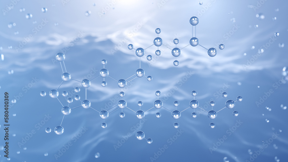 prostaglandin e2 molecular structure, 3d model molecule, oxytocics ...