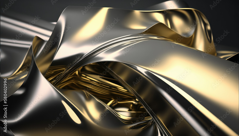 silver gold metal silk texture background wallpaper Generative AI ...