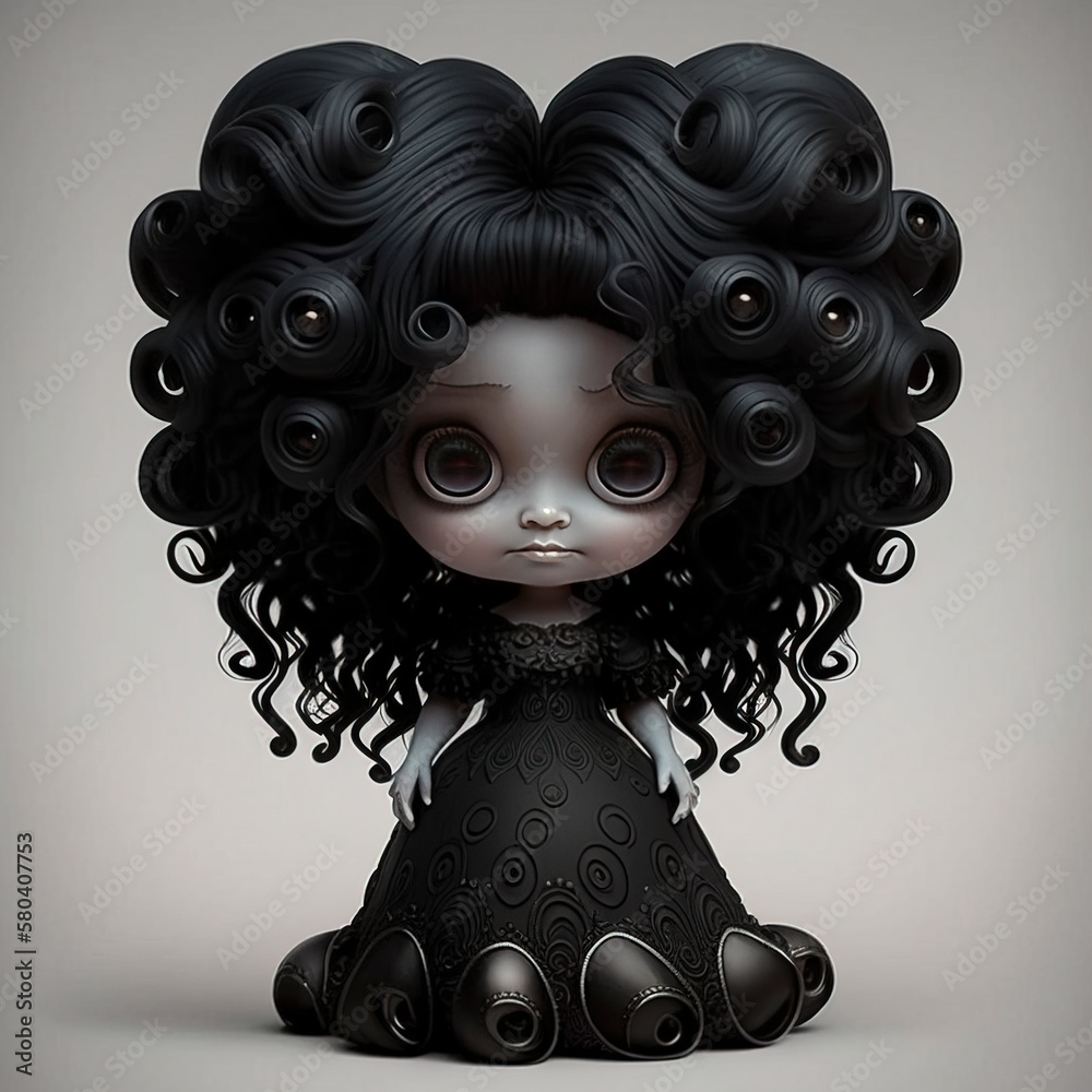 Cute Ursula from the little mermaid goth goddess Chibi girl with big ...