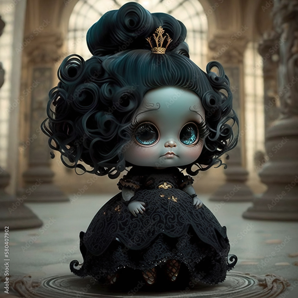 Cute Ursula from the little mermaid goth goddess Chibi girl with big ...