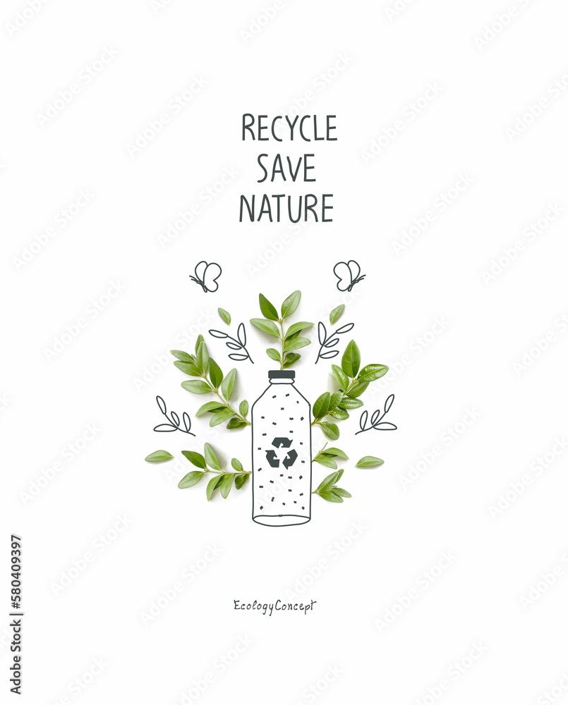 Environmentally friendly planet. Cartoon sketch of biodegradable ...