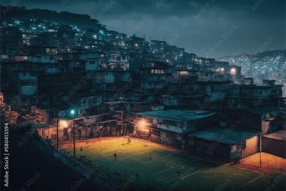 The Brazilian favela community is characterized by poverty, informal ...