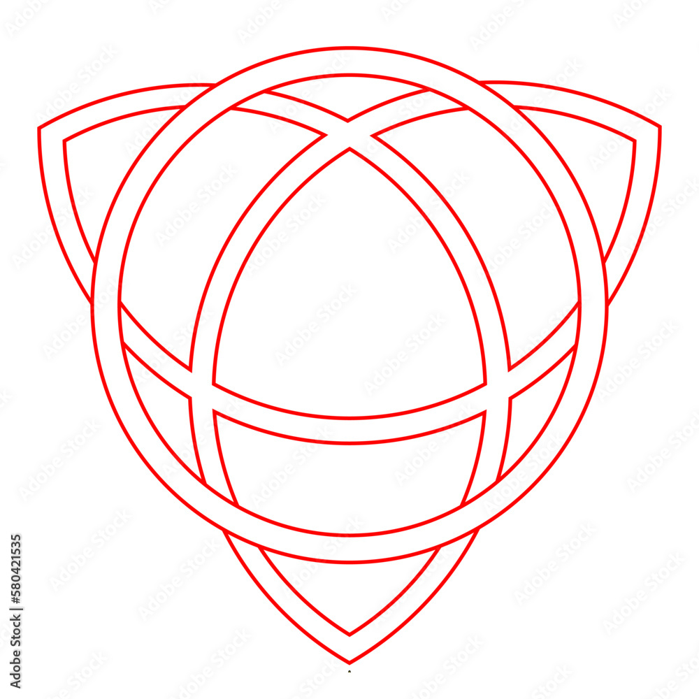 Red and white vector graphic of a pathways forming a continuous loop ...