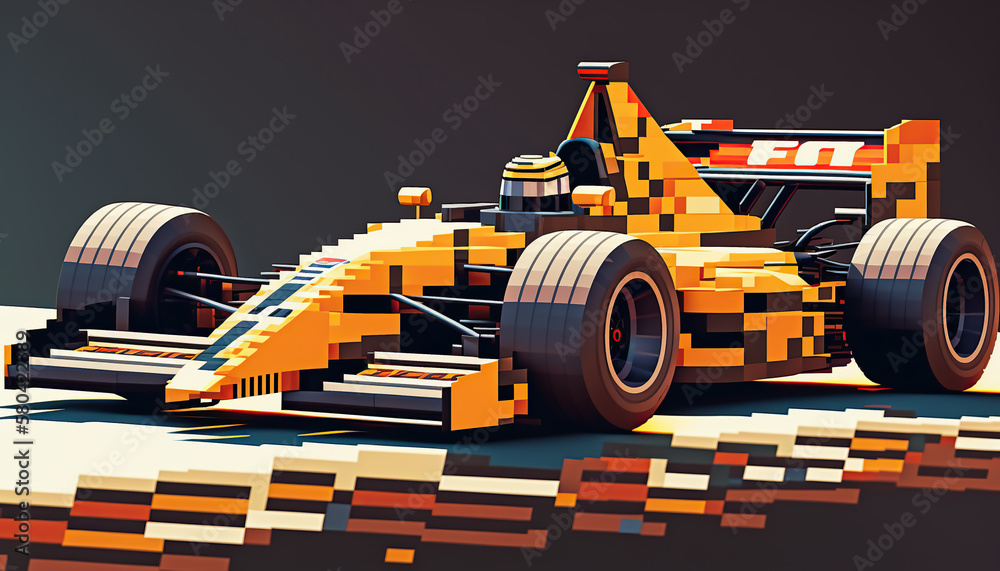 formula 1 race 8 bit pixel art style Stock Illustration | Adobe Stock