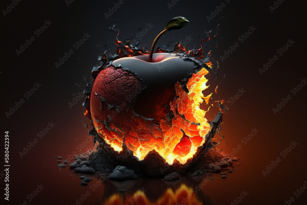 Cool Apple Logos On Fire