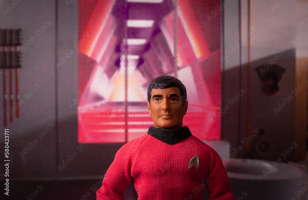 NEW YORK USA, MAY 22 2019: Portrait of USS Enterprise Chief Engineer ...