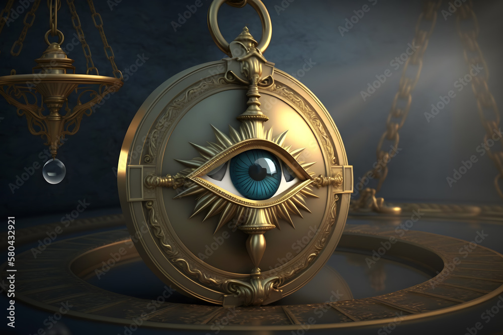 The all-seeing eye, or radiant delta, is a Masonic symbol. Neural ...