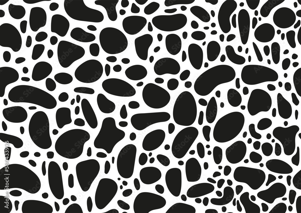 Dalmatian seamless pattern or animal print with skin spot texture ...