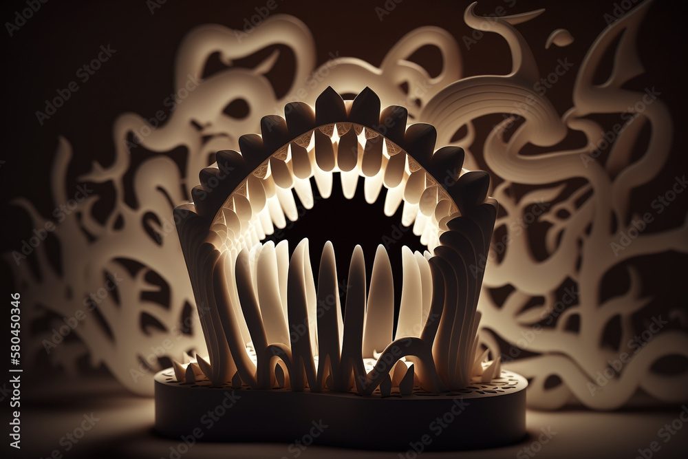 Oral health and dental examination creativity. Abstract tooth dentist ...