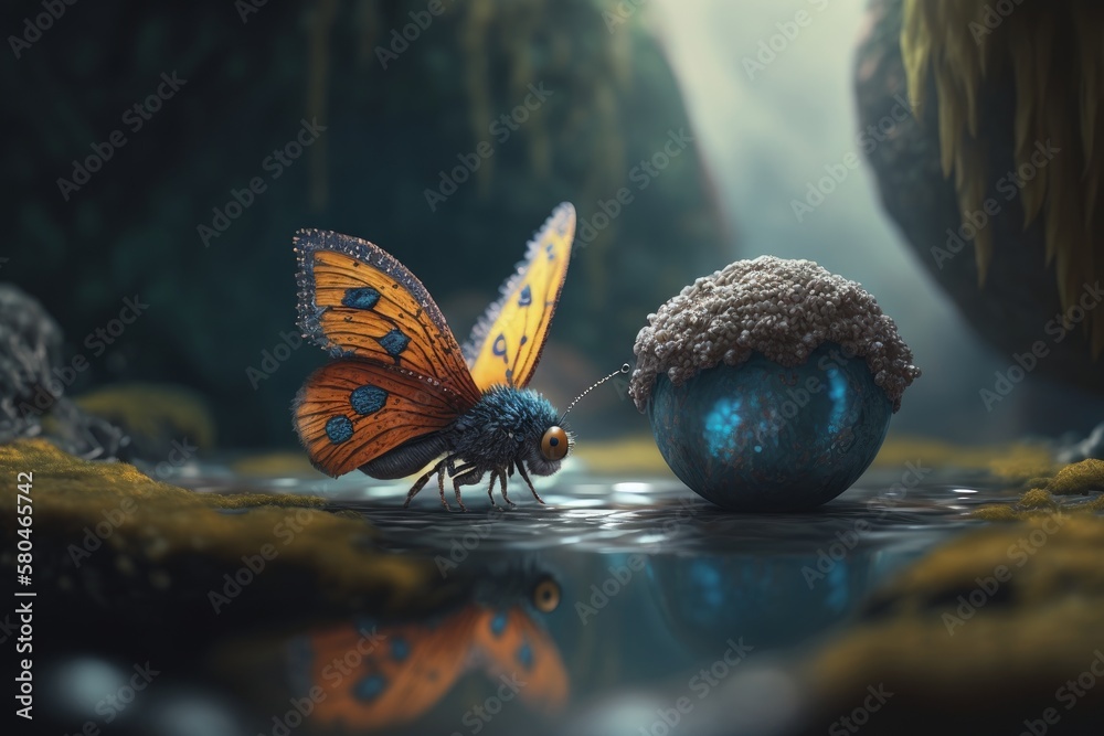 Dodgeball in a Fairy Tale: Hyper-Detailed Insect and Butterfly Playful ...